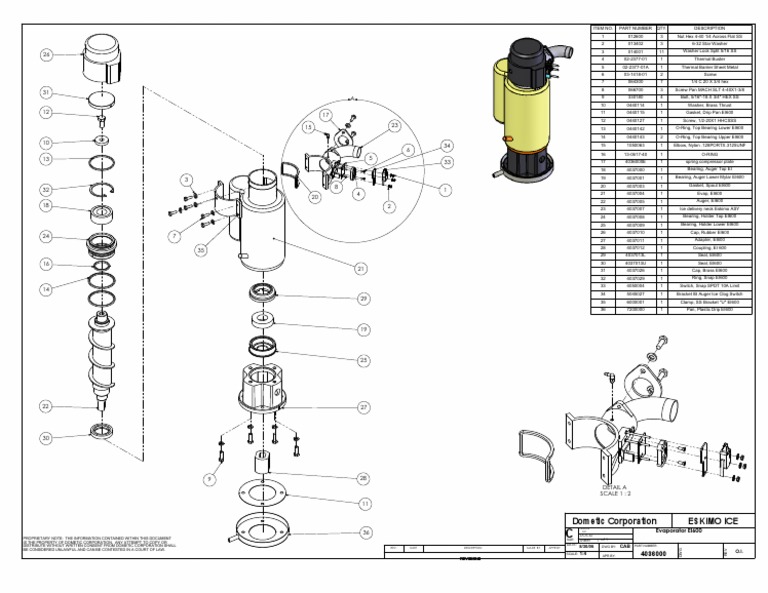 Auger Exploded View PDF | PDF | Screw | Equipment