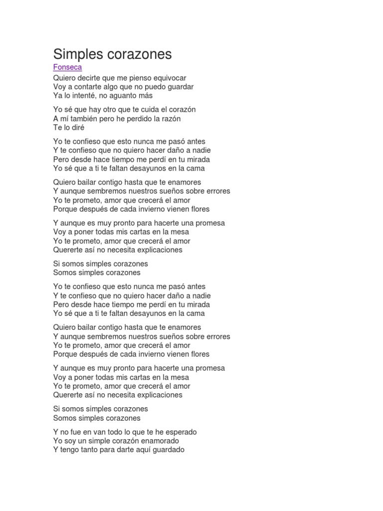 Simples Corazones | PDF