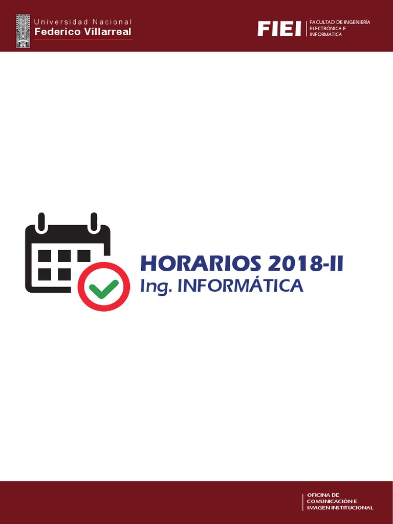 Horario Informatica 2018 2 | PDF | Tecnología de información y ...