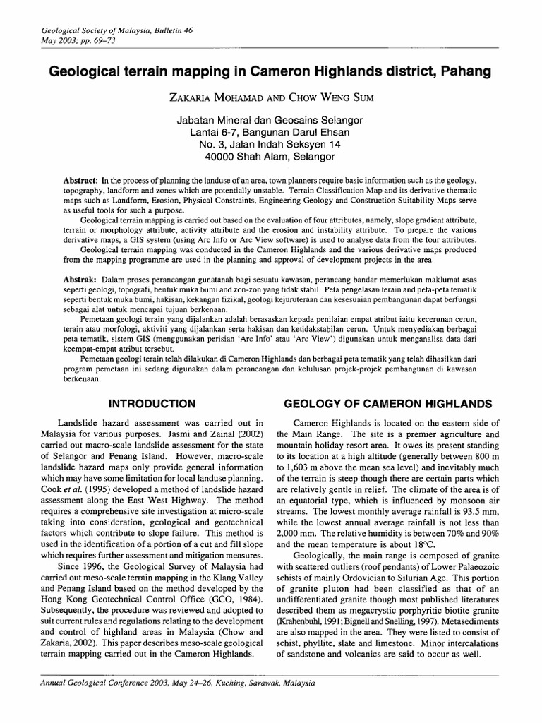 Geological Mapping for Planners | PDF | Landslide | Geotechnical ...