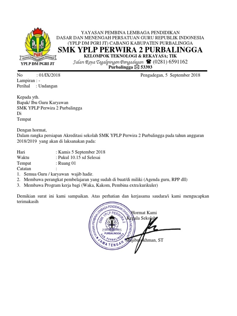 Surat Undangan | PDF