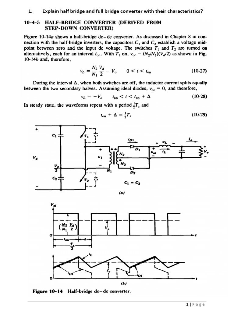3.explaination of Half Bridge and Full Bridge Converter With Their ...