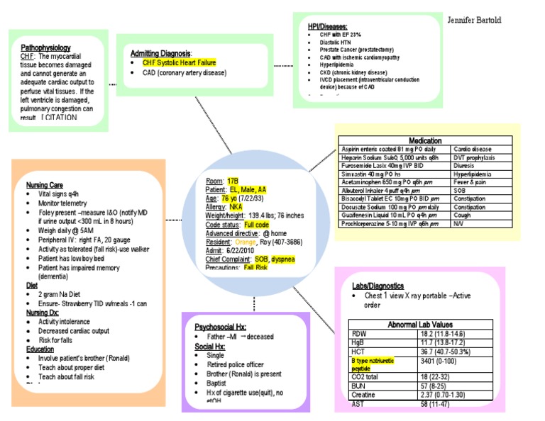 CHF Concept Map | PDF | Heart Failure | Angiology