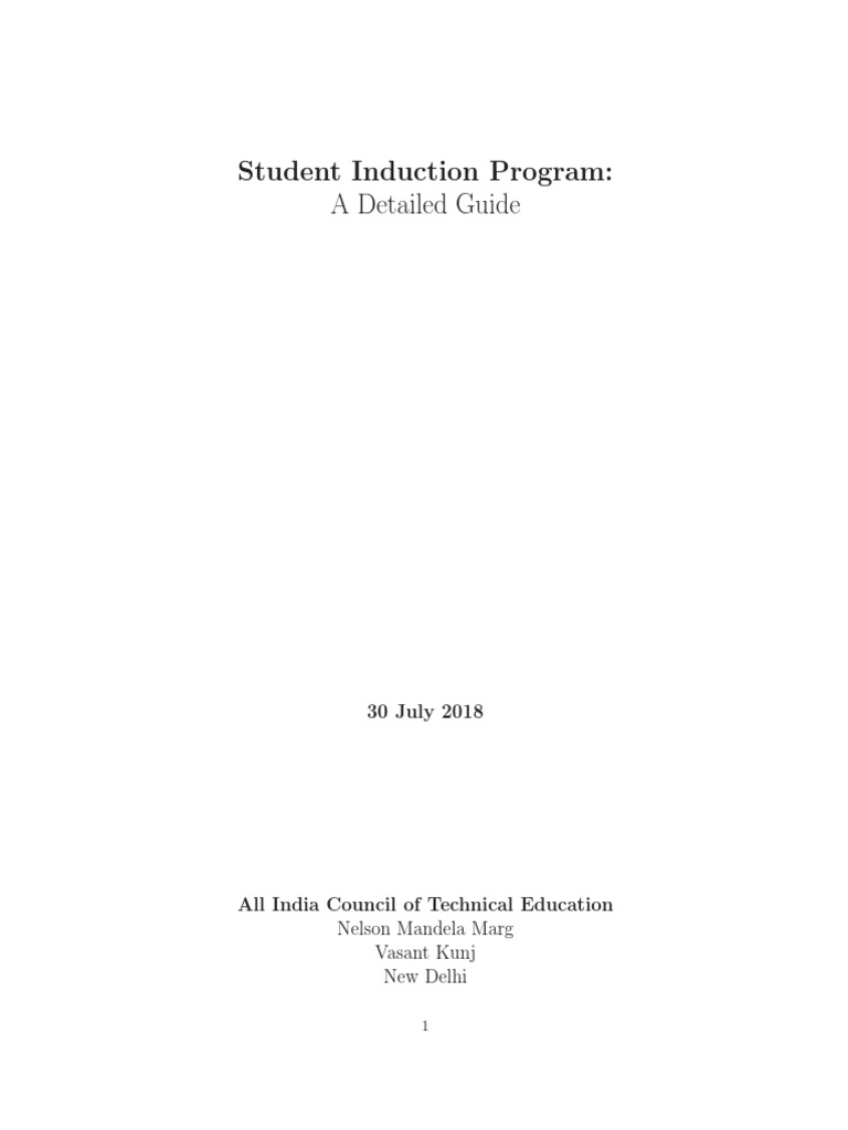Detailed Guide On Student Induction Program | PDF | Mentorship | Students