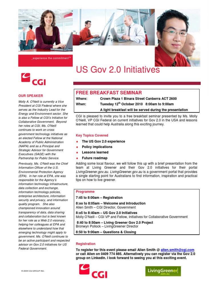 Gov 2 0 Breakfast Seminar Invitation | PDF | E Government | United ...