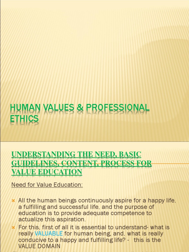 Humanvalues PPT Pps | PDF | Value (Ethics) | Thought