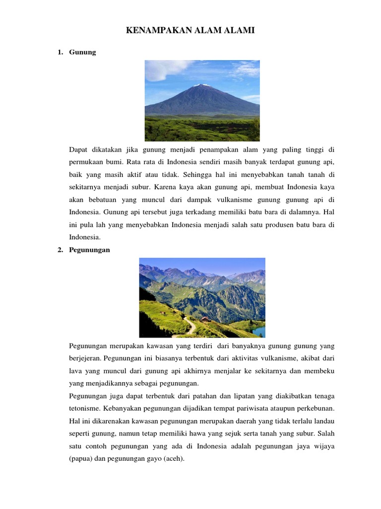 Kenampakan Alam Alami | PDF | Perjalanan