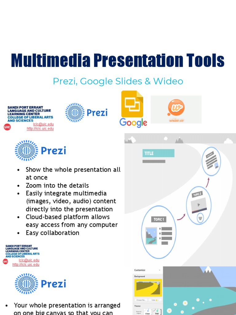 Multimedia Presentation Tools Prezi Google Presentation Wideo | PDF ...