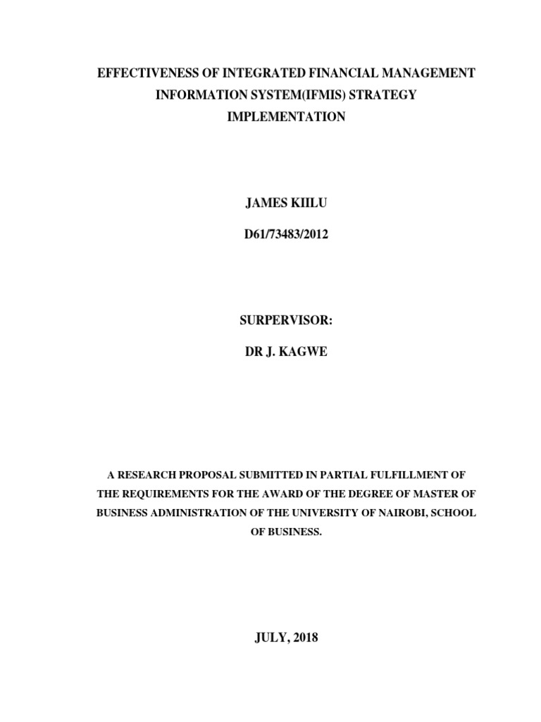 IFMIS Strategy Implementation Effectiveness | PDF | Strategic Management | Research Design