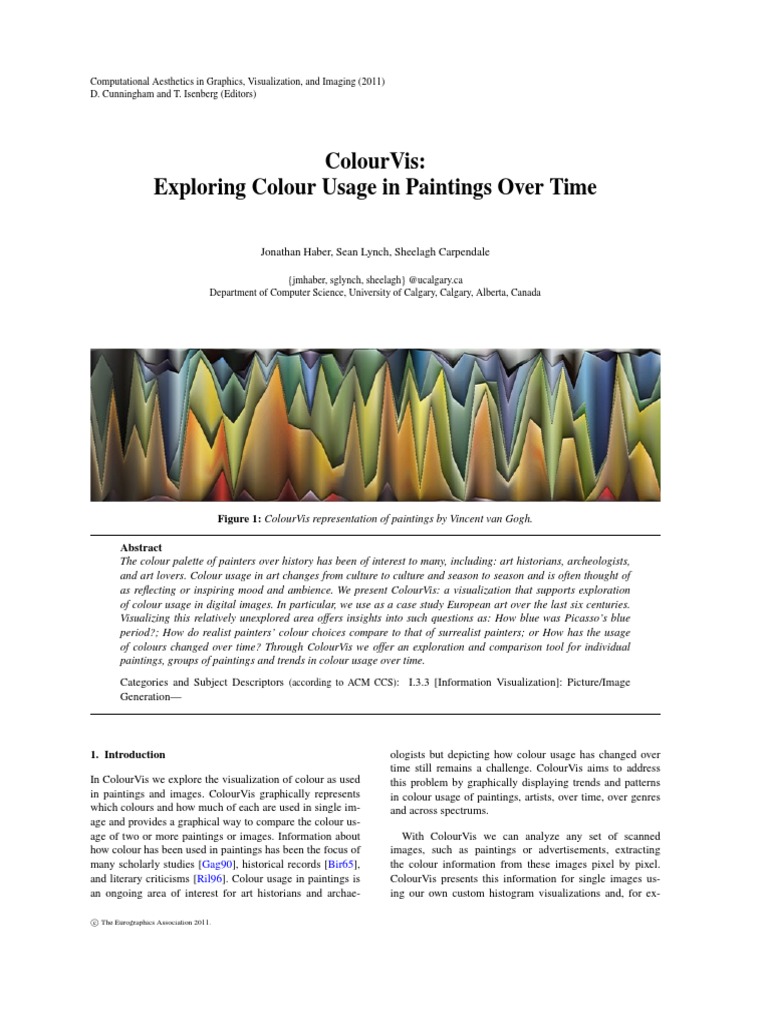 Analyzing Color Trends in Art | PDF | Visualization (Graphics) | Color
