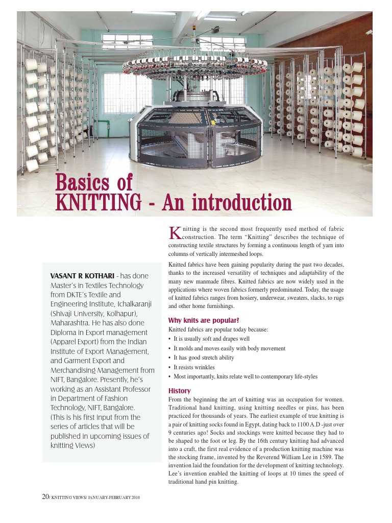 Basics of Knitting | PDF | Knitting | Textiles