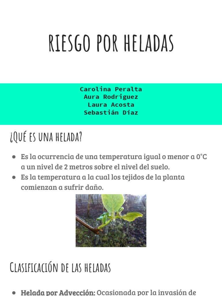 Tipos de Heladas y Prevención en Colombia | PDF | Evaporación ...