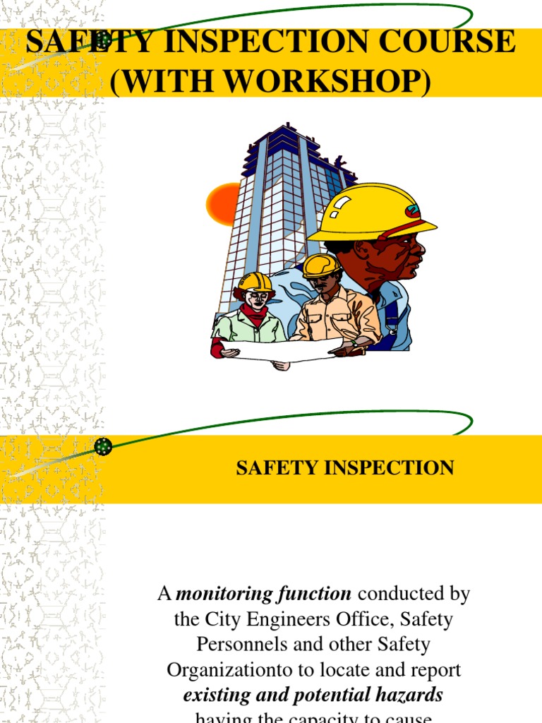 Safety Inspection Course (With Workshop) | PDF | Crane (Machine ...