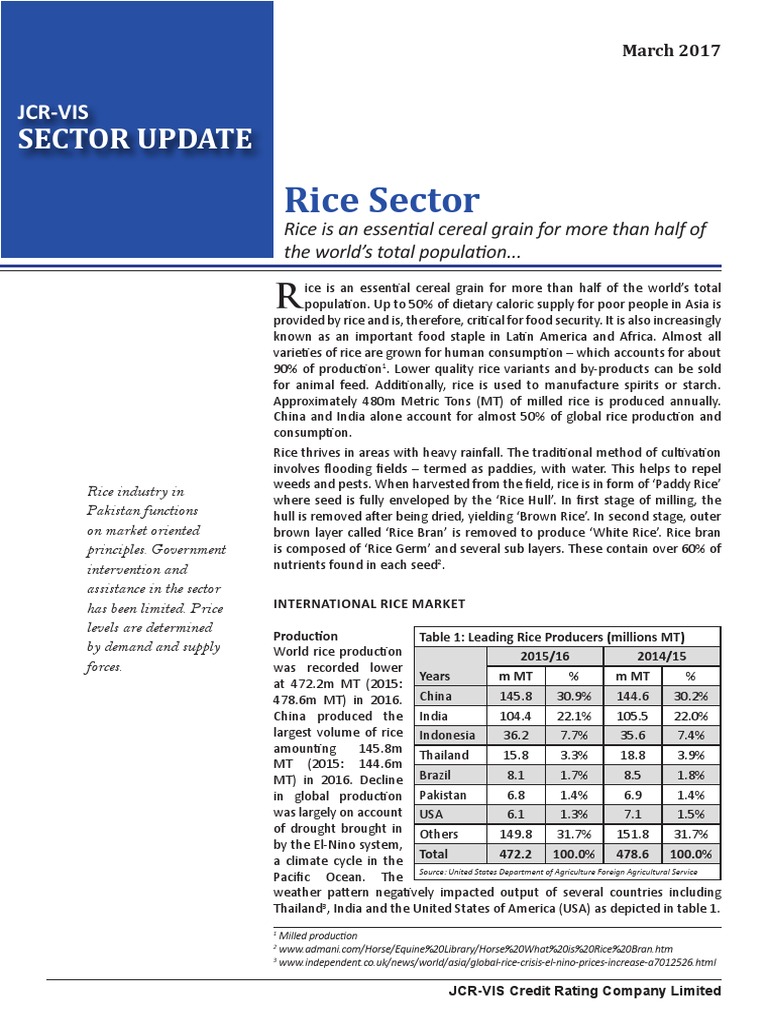 Rice 201703 | PDF | Rice | Agriculture