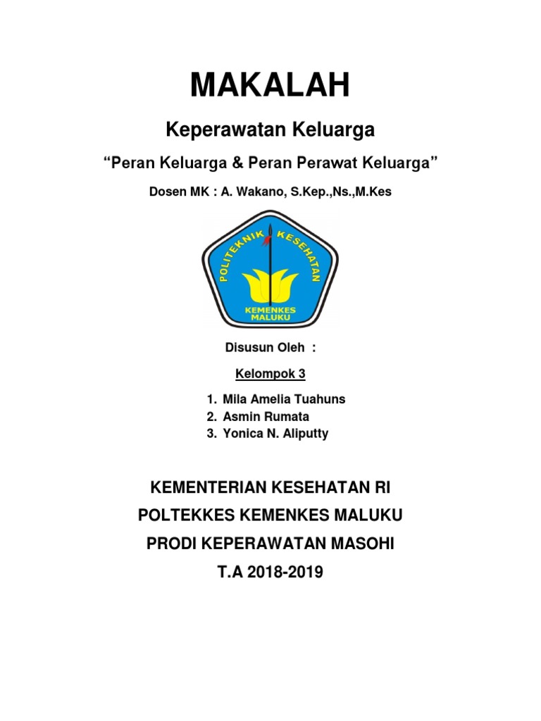 Peran Keluarga Dalam Keperawatan Pdf