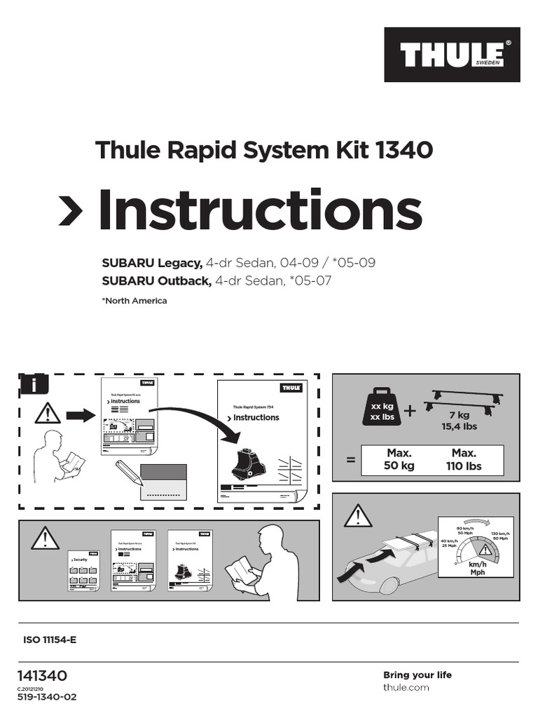 Thule Instructions | PDF | Car Body Styles | Motor Vehicle Manufacturers