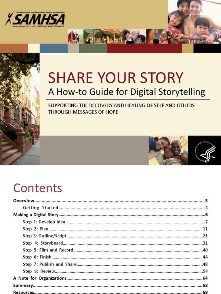 Samhsa Storytelling Guide | PDF | Storytelling | Recovery Approach