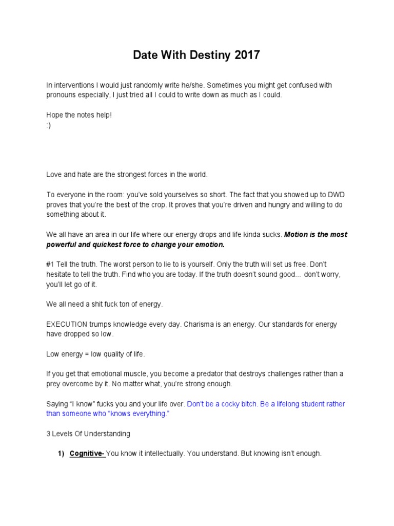 DWD Notes PDF | PDF | Forgiveness | Feeling