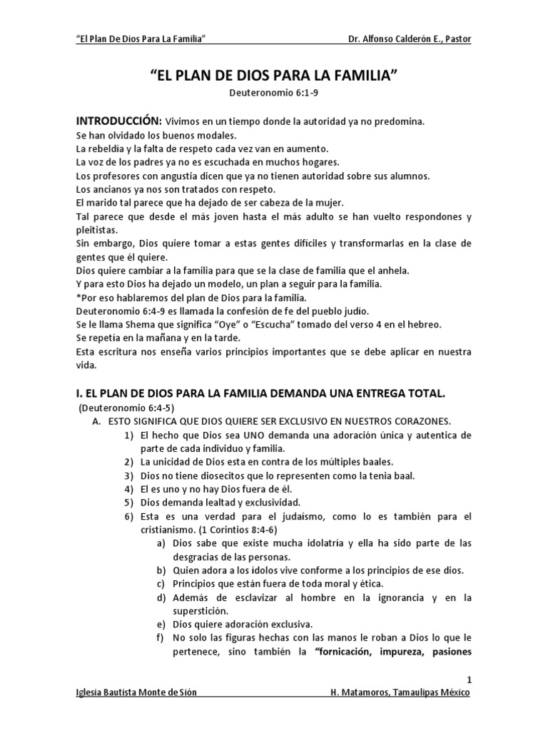 El Plan de Dios para La Familia 837239928 | PDF | Amor | Libro de ...