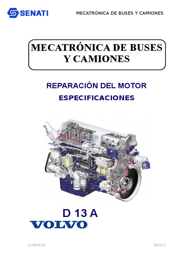 D13A. Especificaciones | PDF | Engranaje | Turbocompresor