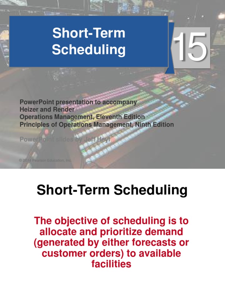 Ch15 Scheduling Pdf Operations Management Computing