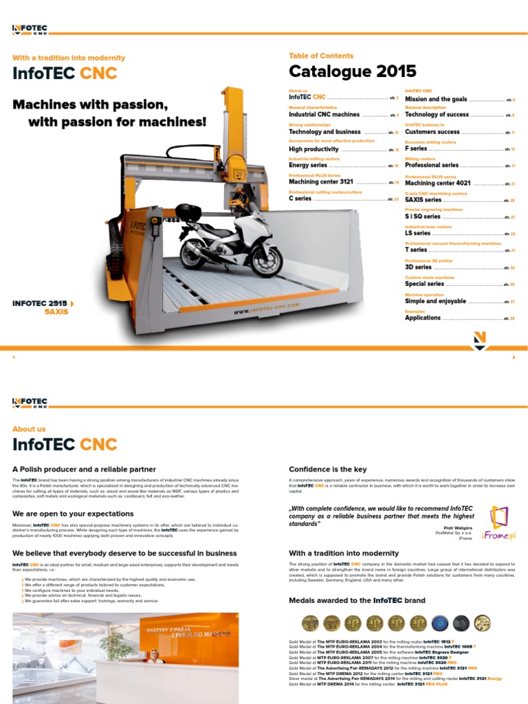 Catalog Infotec CNC 2015 en | PDF | Numerical Control | Machines