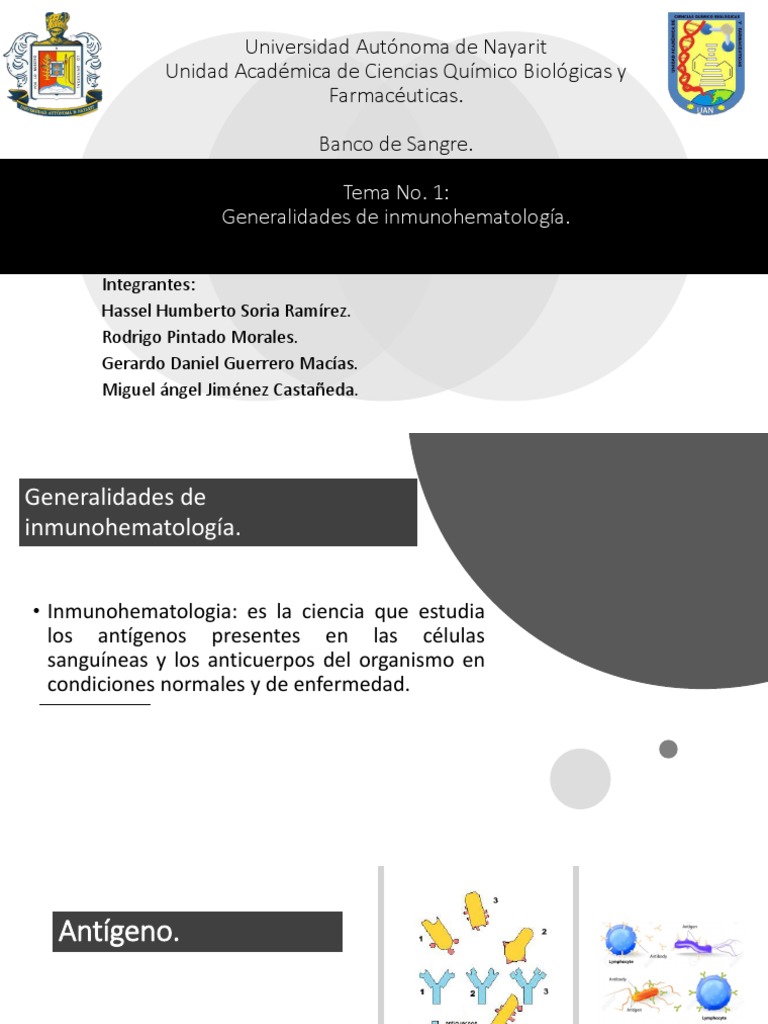 Generalidades de Inmunohematología | PDF | Anticuerpo | Sistema inmune