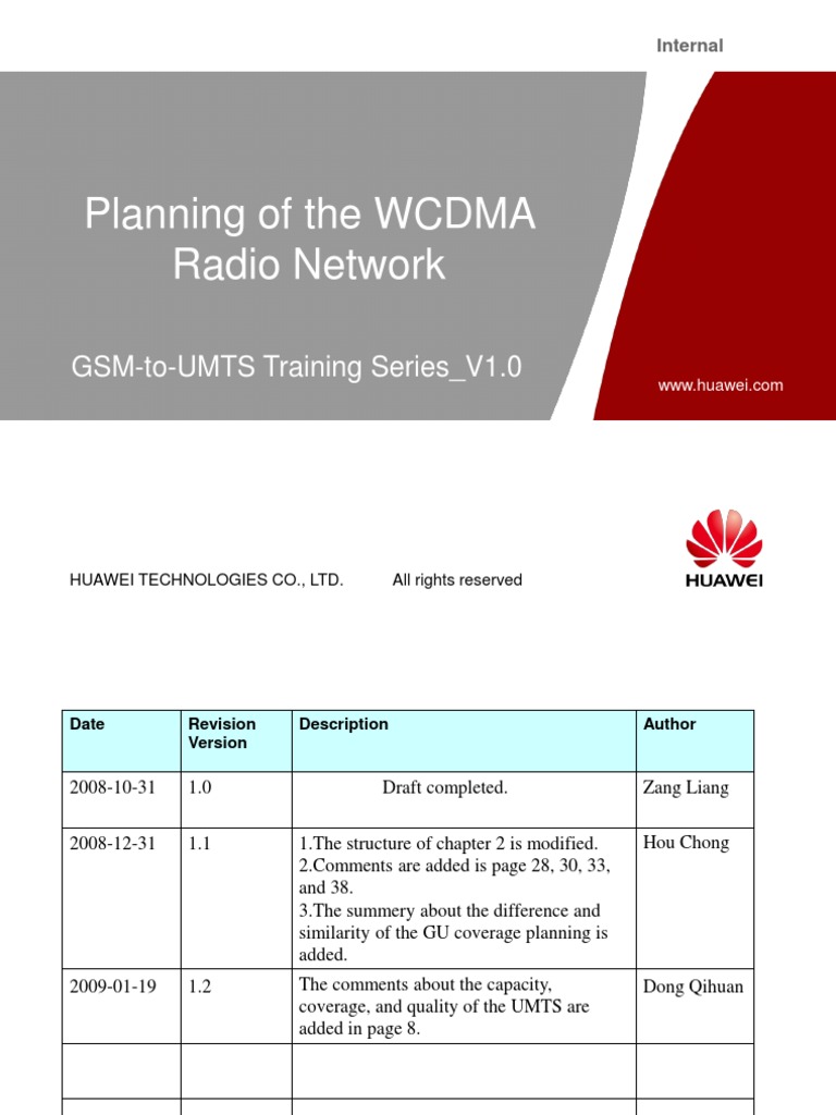 GSM-To-UMTS Training Series 02 - WCDMA Radio Network Coverage Planning - V1.0 | PDF | Cellular ...