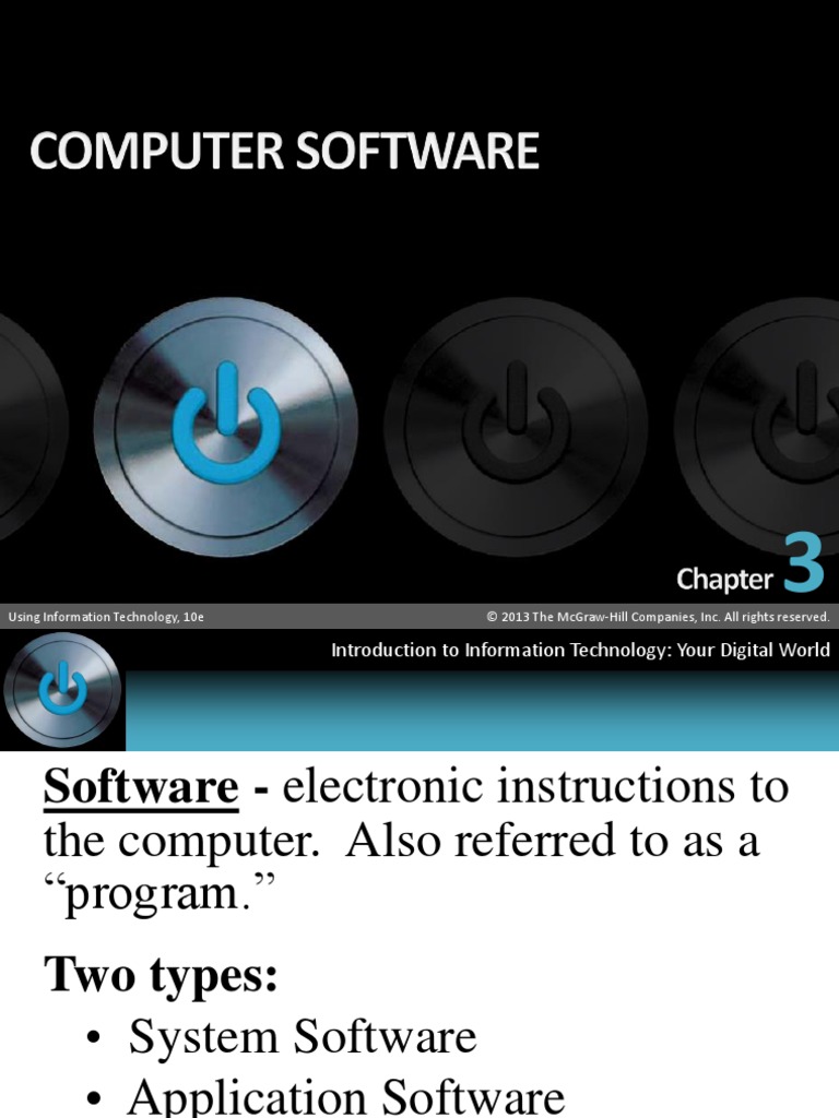 Topic 3 Computer Software | PDF | Operating System | Application Software