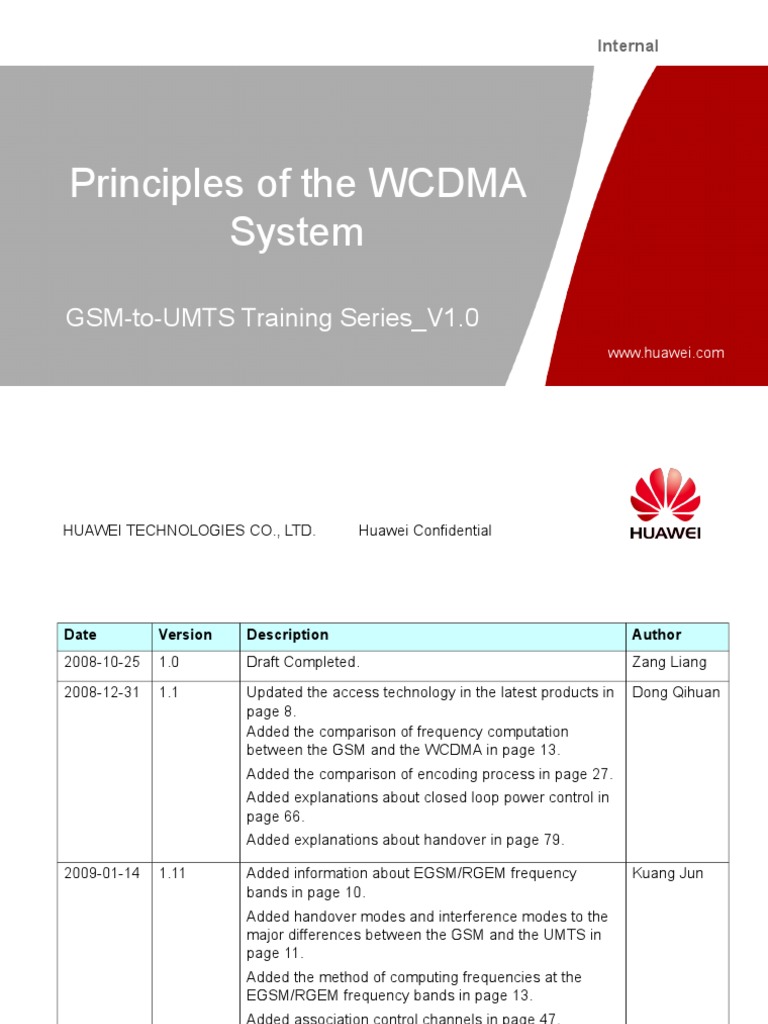 GSM-To-UMTS Training Series 01 - Principles of The WCDMA System - V1.0 | PDF | Channel Access ...