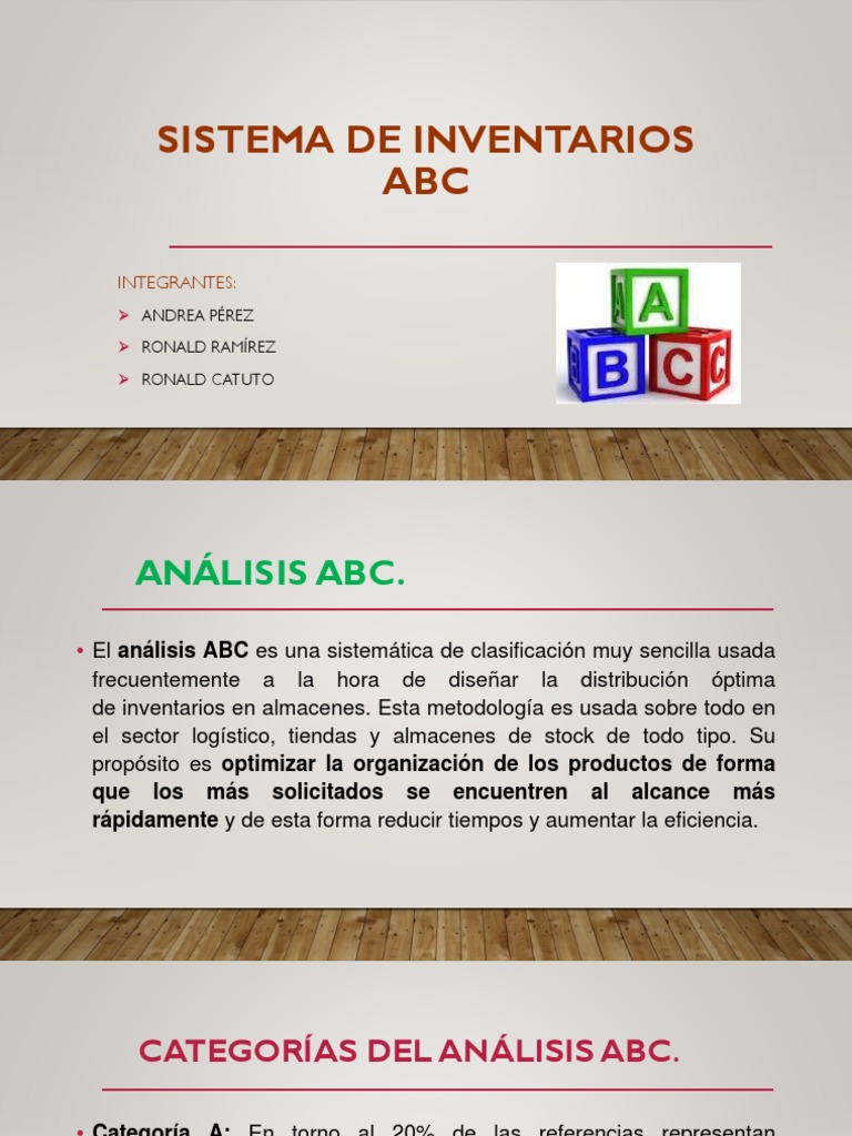 Sistema de Inventarios Abc | Descargar gratis PDF | Gestión de Procesos ...
