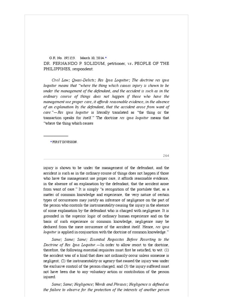 Dr. Fernando P. Solidum, Petitioner, vs. People of The PHILIPPINES ...