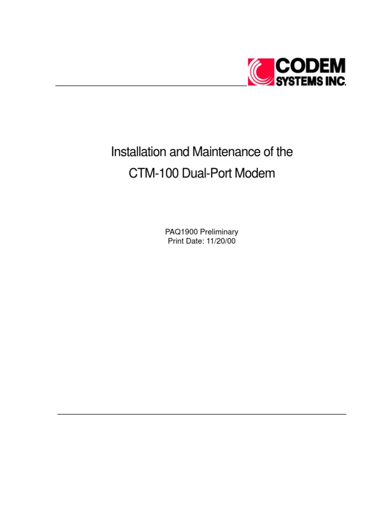 CTM 100 Op Manual | PDF | Manufactured Goods | Computer Hardware