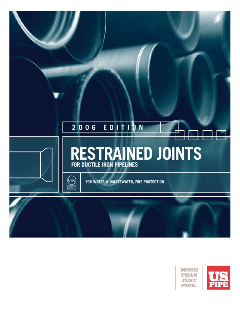 Restrained Joints For Iron Pipe Lines | PDF | Bearing (Mechanical ...