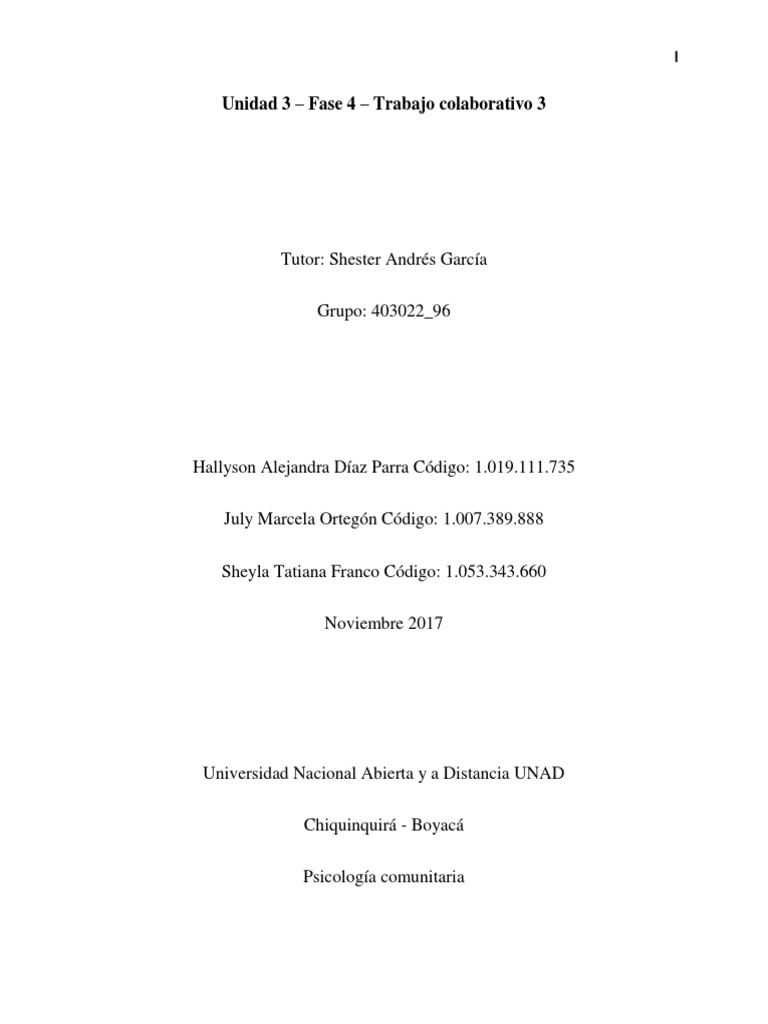Intervención Psicosocial en Yabita | PDF | Comunidad | Sicología