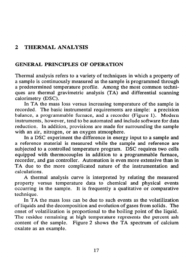 Thermal Analysis | PDF | Differential Scanning Calorimetry | Thermal ...