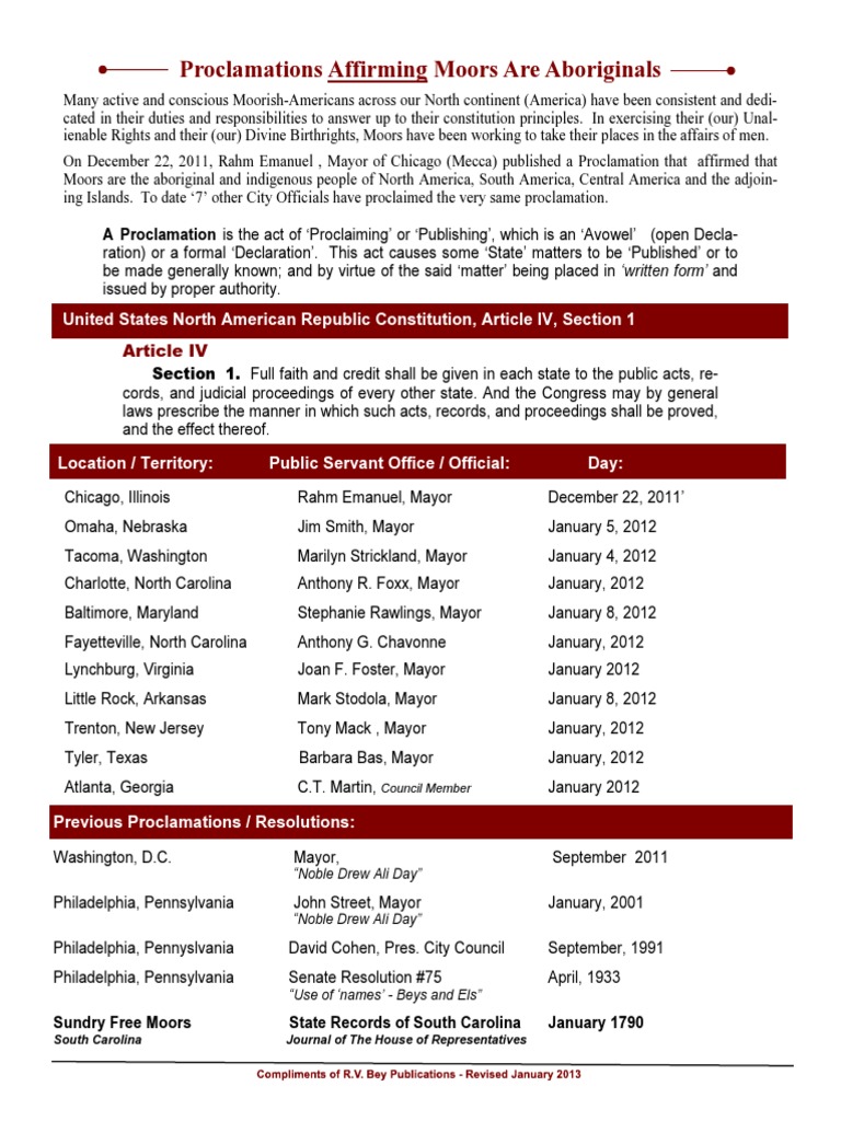 Listofproclamations Pub PDF | PDF | U.S. State | The United States