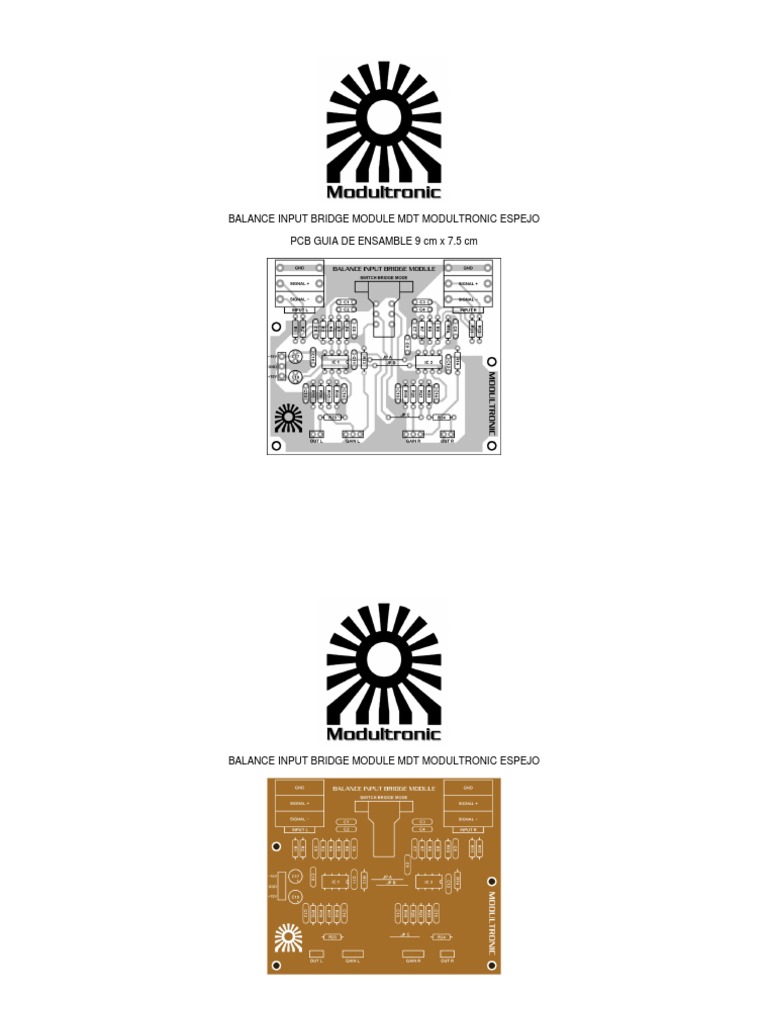 Balance Input Bridge Module MDT MODULTRONIC Espejo PDF | PDF
