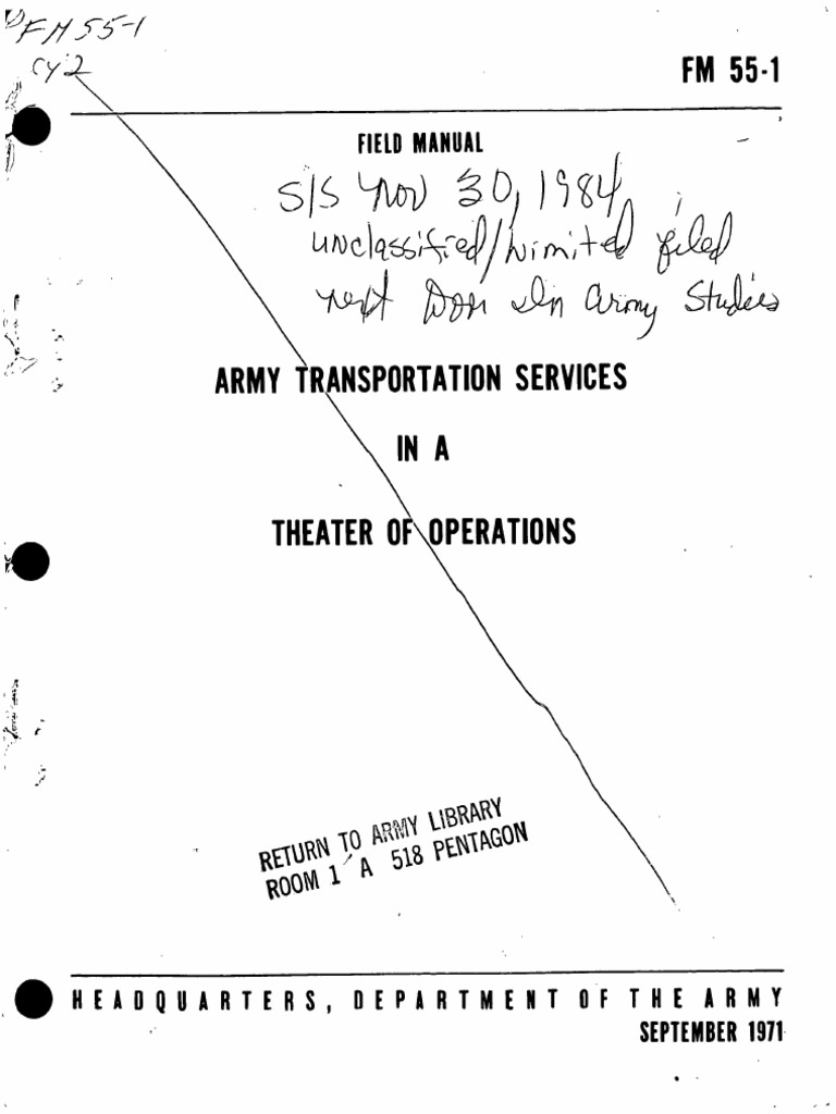 FM55-1 - Army Transportations Services | PDF | United States Army | Brigade