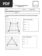 Ejercicios de Pares Ordenados en 4° Básico | PDF