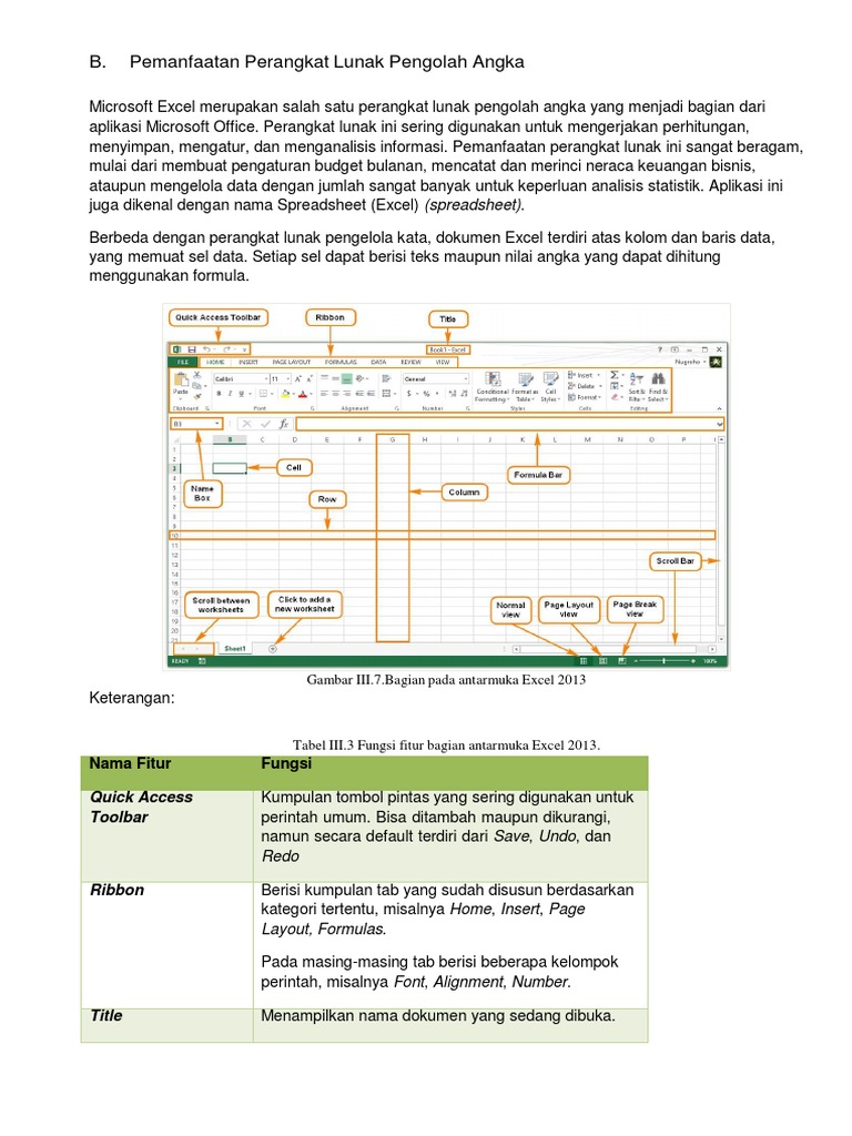 Materi Ms. Excel | PDF | Komputer