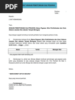 Contoh Format Surat Permohonan Persaraan Pilihan | PDF