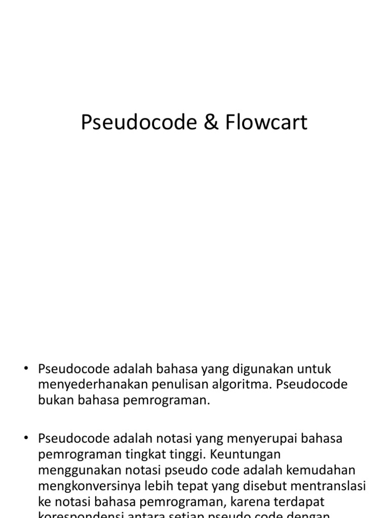 Materi Pemrograman Dasar SMK Pseudocode & Flowcart | PDF | Seni | Komputer