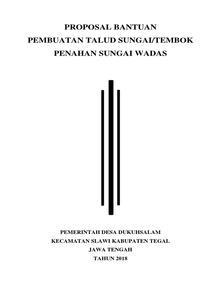 Proposal Pembuatan Talud Sungai | PDF
