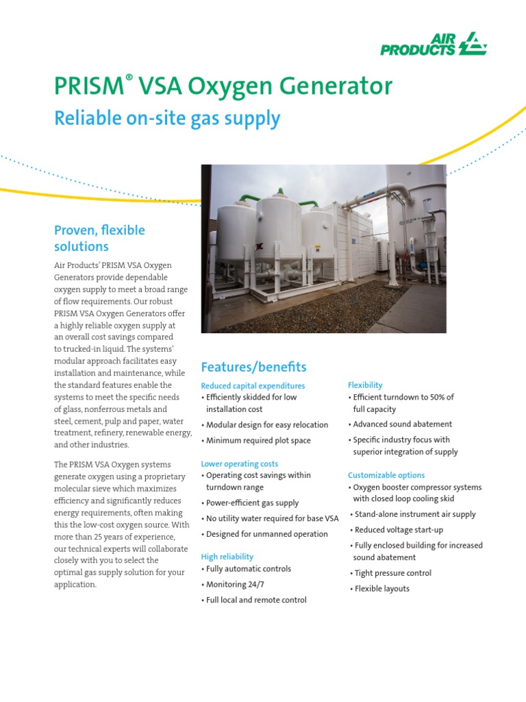En Prism VSA Oxygen Generation Systems | PDF | Oxygen | Gases