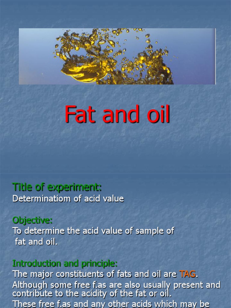 1 - Fat and Oil | PDF | Molecules | Materials