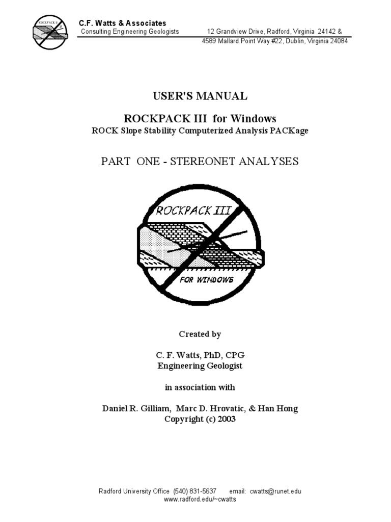 RKPK III User's Manual - Stereonet Analysis | PDF | Icon (Computing ...