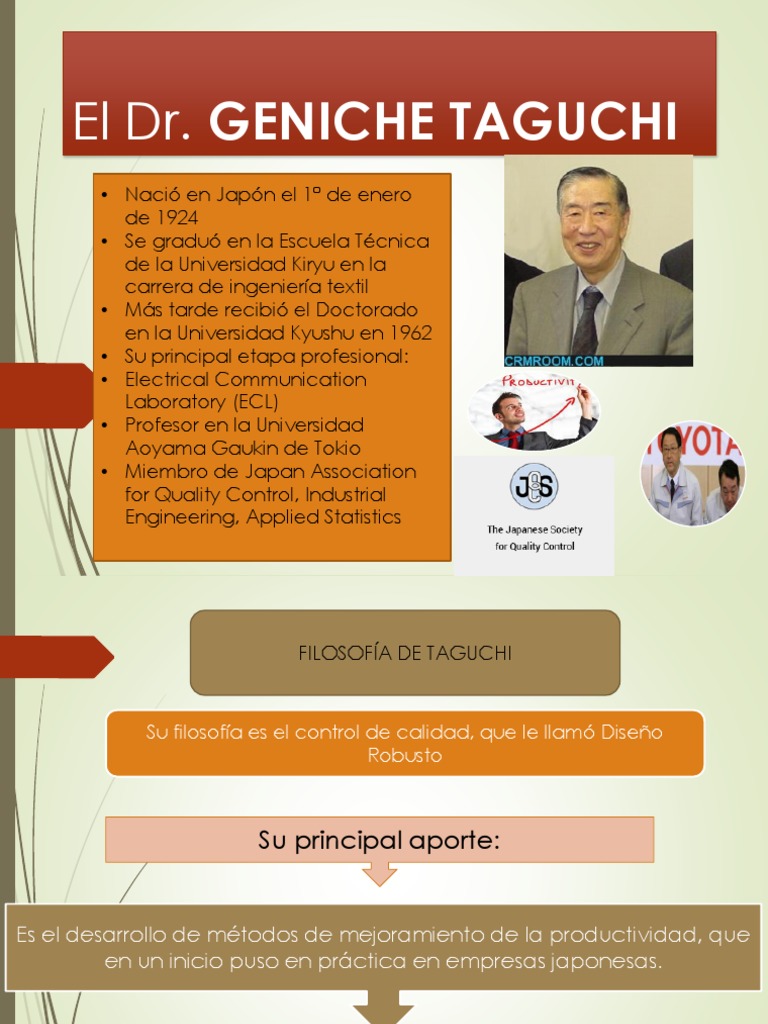 Filosofía de Calidad de Taguchi | PDF