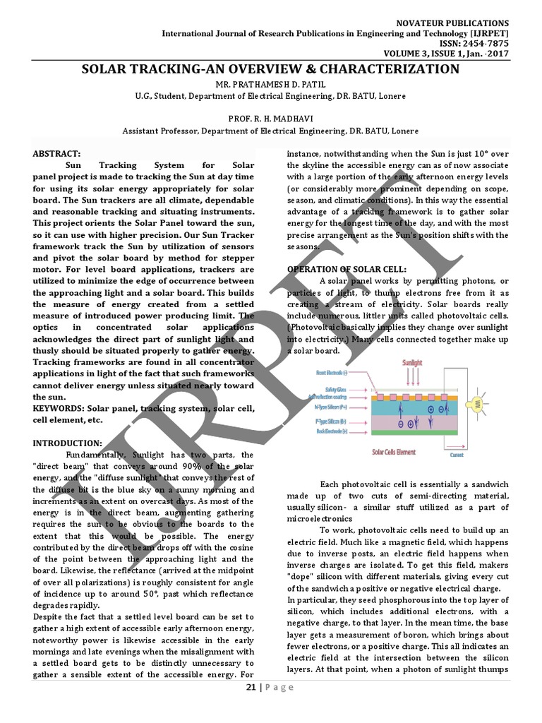 Solar Tracking | PDF | Solar Energy | Solar Cell