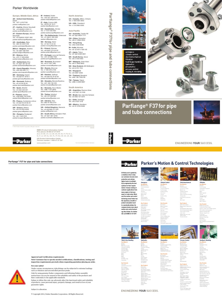 CAT 4162 5 UK - Parflange PDF | PDF | Valve | Actuator